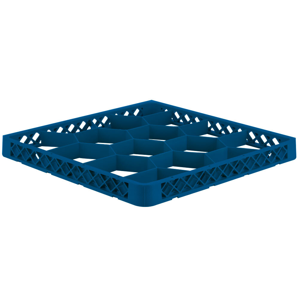 Vollrath TRJ-44 Traex® Full-Size Royal Blue 12 Compartment Glass Rack ...