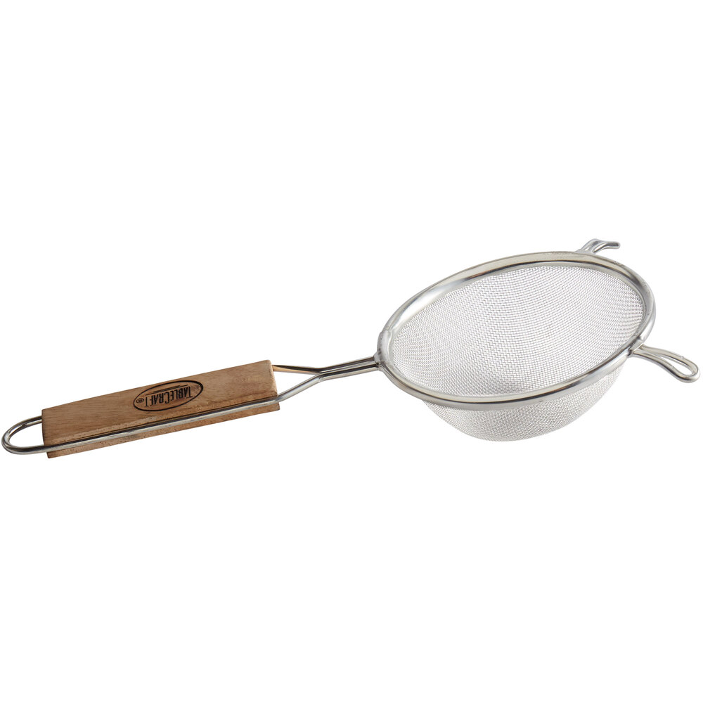 TableCraft 90 4 3/4" Fine Tin Single Mesh Strainer