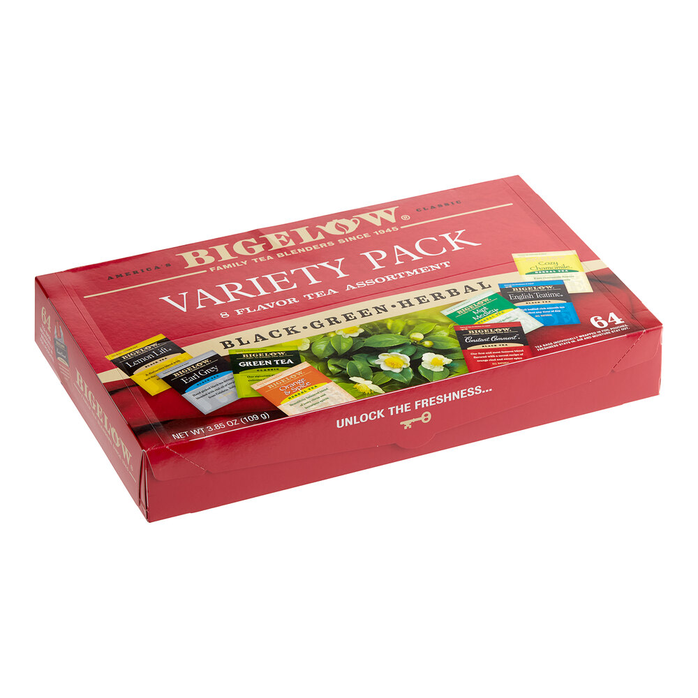 Bigelow Tea Variety Pack - 64/Box | WebstaurnatStore