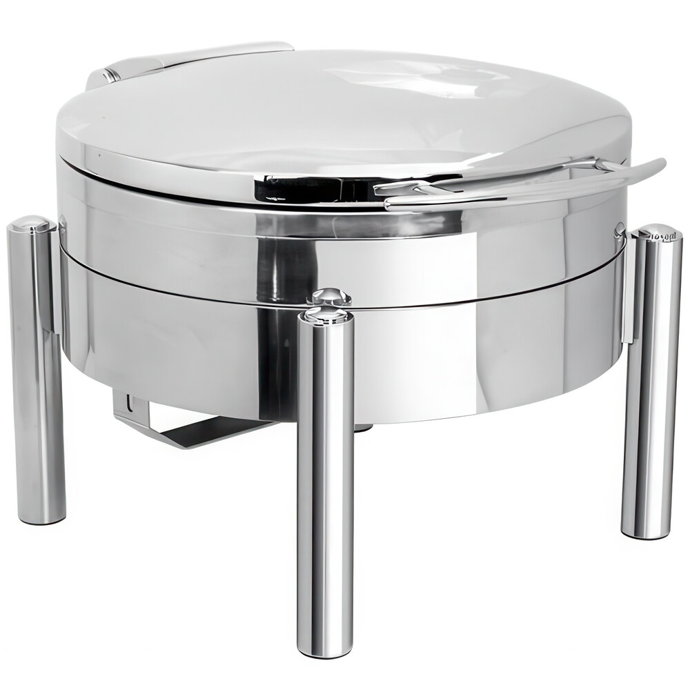 Eastern Tabletop 3978S Jazz Swing 6 Qt. Stainless Steel Round Chafer ...
