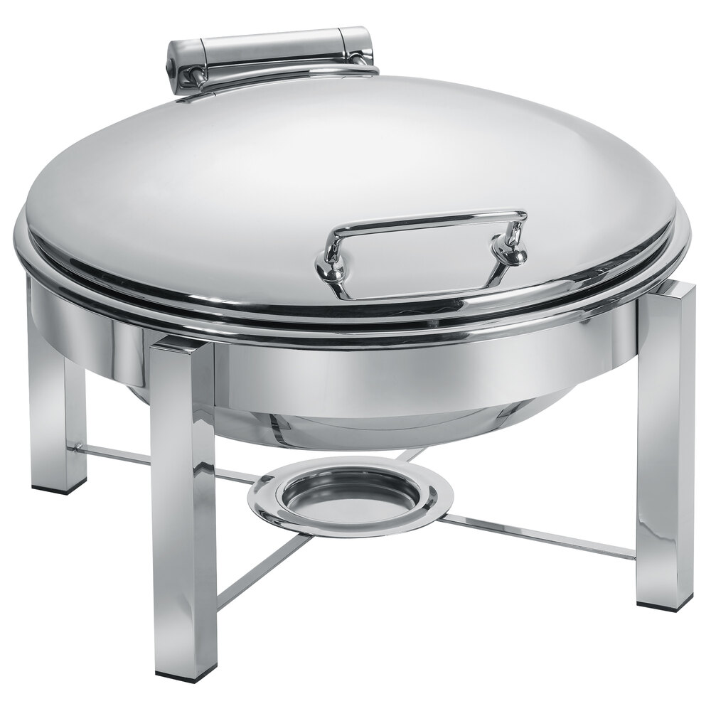 Eastern Tabletop 3948/S 6 Qt. Round Stainless Steel Chafer with Stand ...