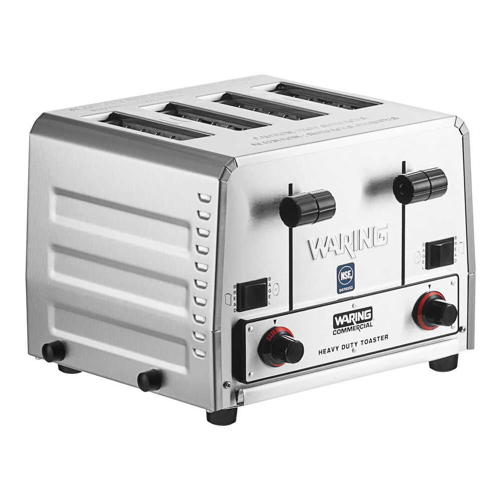 Waring WCT850RC Heavy Duty Switchable Bread and Bagel 4-Slice ...