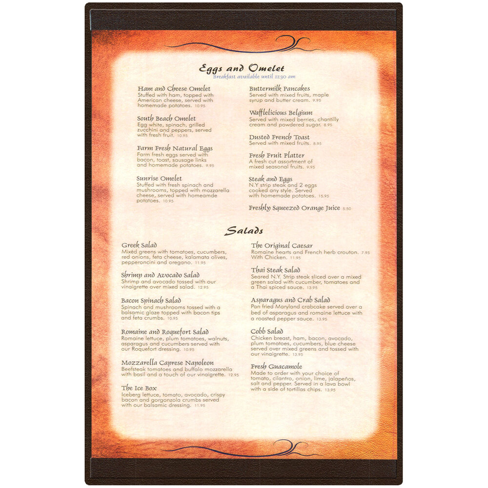 Menu Solutions K22G BROWN K22-Kent 11" x 17" Single Panel / Double ...