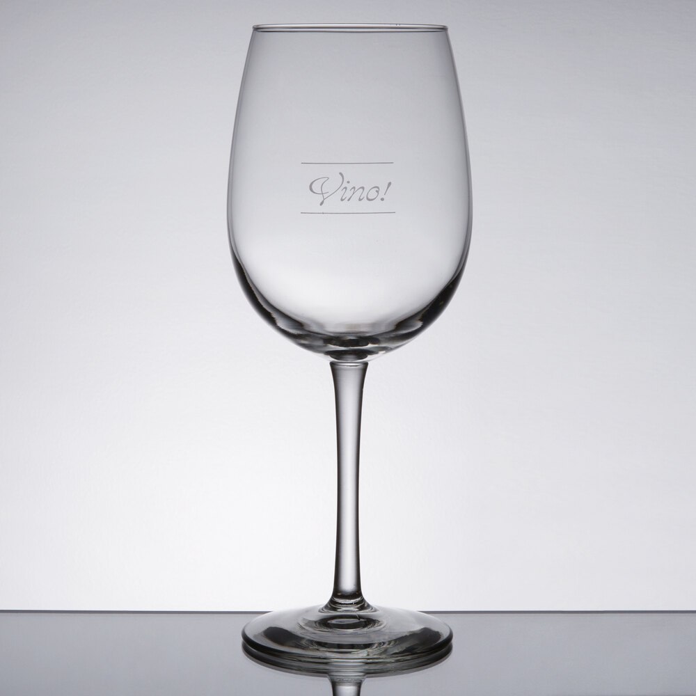 Libbey 7533-1358M Vina 16 oz. Wine Glass with Etched Pour Lines and ...