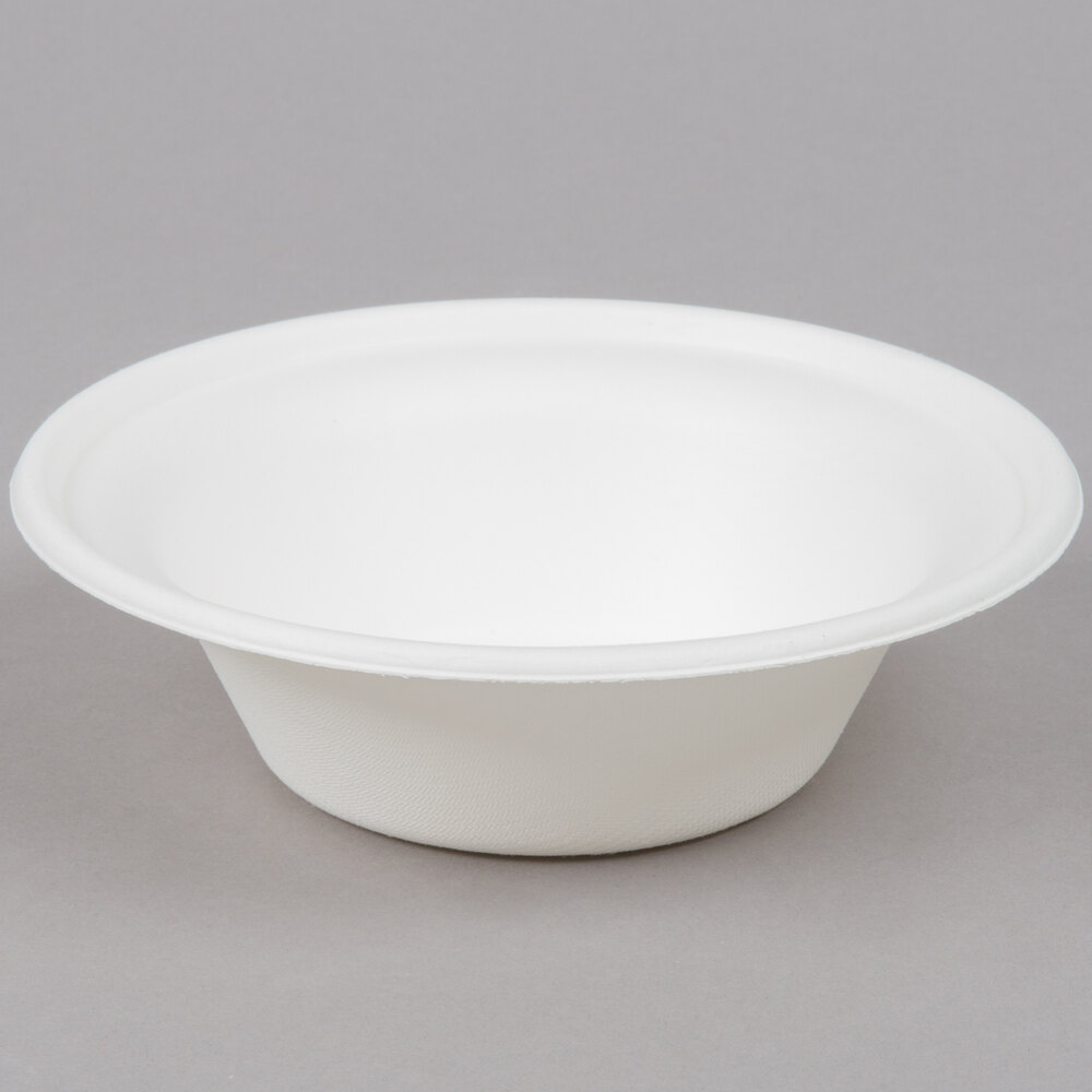 EcoChoice 12 oz. Compostable White Plant Fiber Bowl - 125/Pack