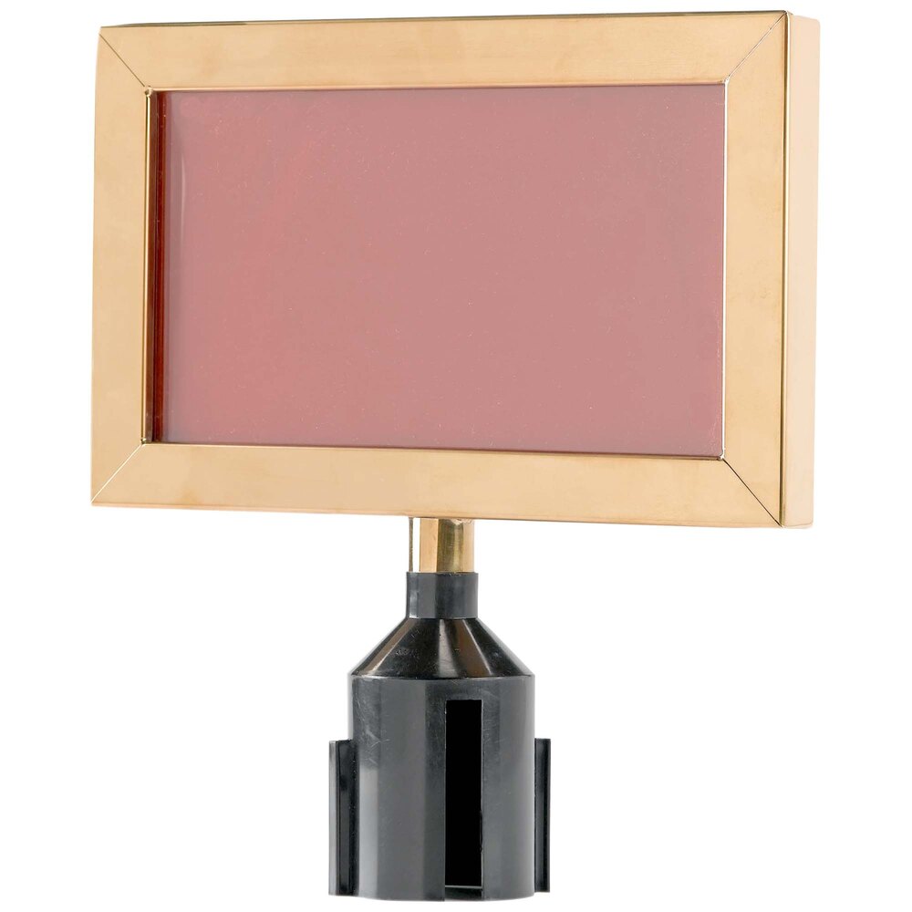 Aarco 8 5/8" x 11 1/8" Brass Finish Horizontal Removable Steel ...