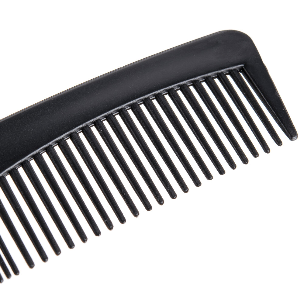5" Black Comb Individually-Wrapped in Poly Bag - 144 / Box