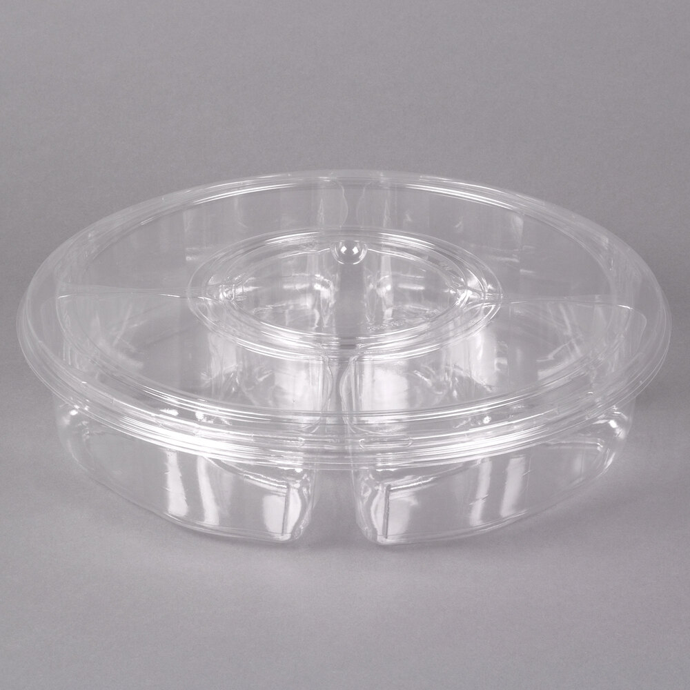 Clear Serving Platter with Lid - 50/Case | WebstaurantStore