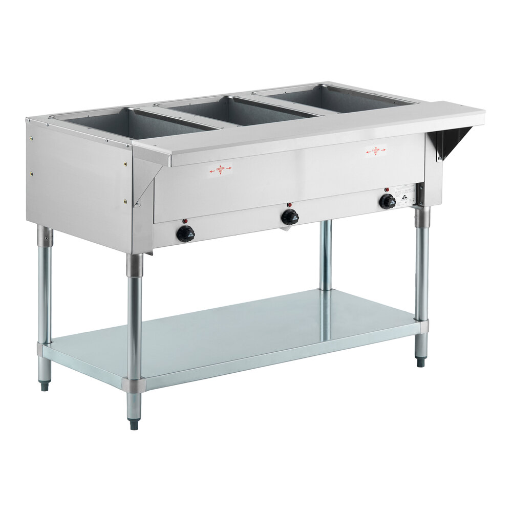 Advance Tabco HF-3E-240 Three Pan Electric Steam Table with Undershelf ...
