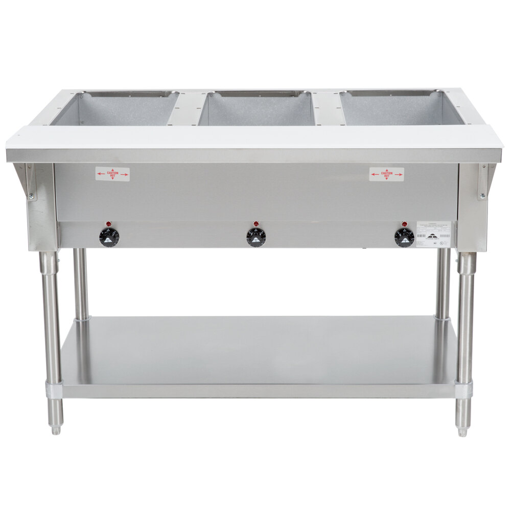 Advance Tabco HF-3E-240 Three Pan Electric Steam Table with Undershelf ...