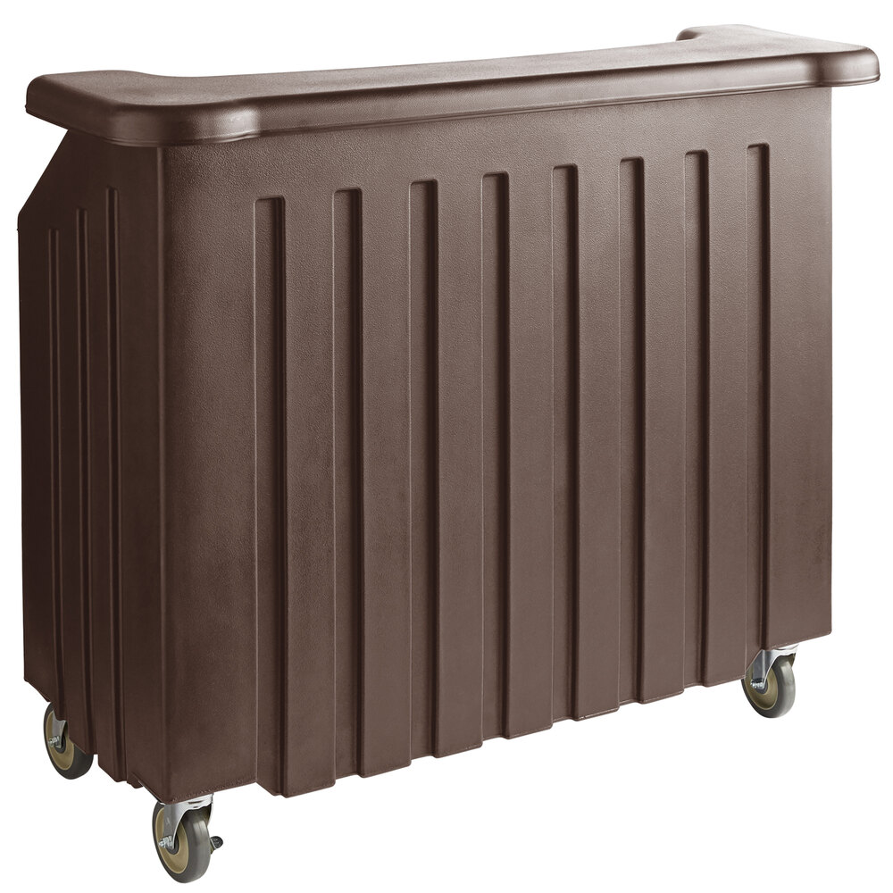 Cambro BAR540131 Cambar® Dark Brown 54" Portable Bar with 5-Bottle ...