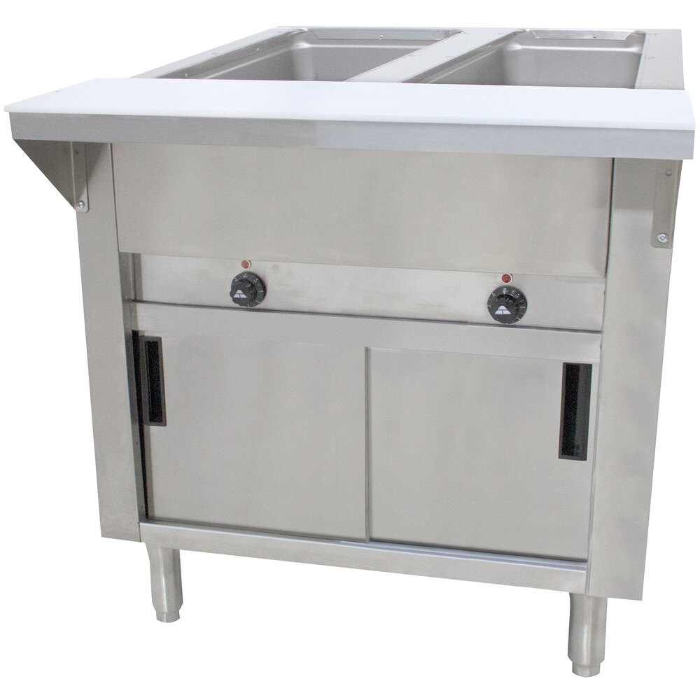 Advance Tabco HF-2E-120-DR Two Pan Electric Hot Food Table with ...