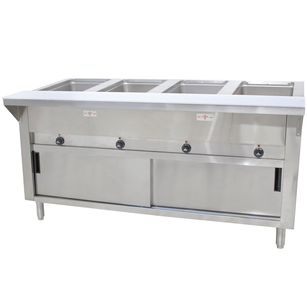 Advance Tabco HF-4E-120-DR Four Pan Electric Hot Food Table with ...