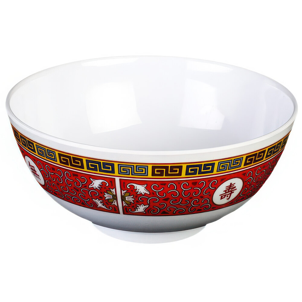 Thunder Group 5208TR Longevity 56 oz. Round Melamine Rice Bowl - 12/Case