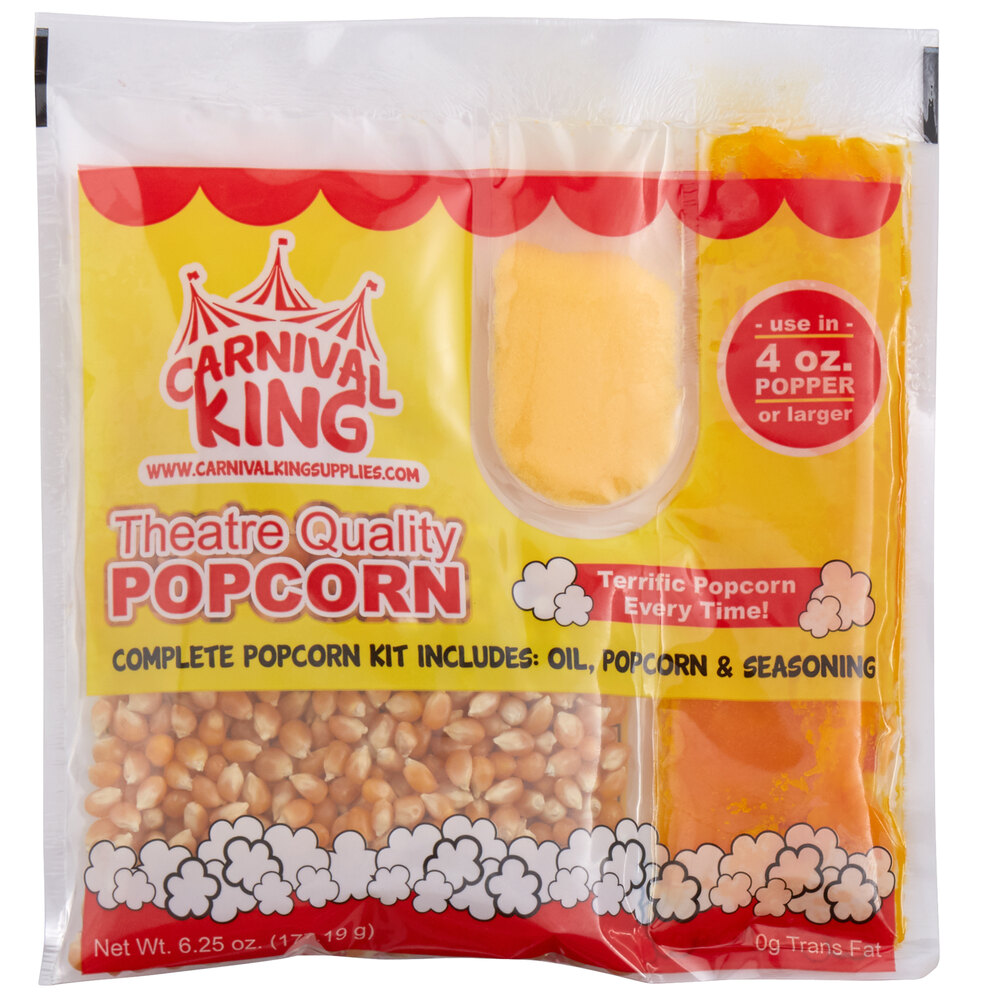 Carnival King All-In-One Popcorn Kit for 4 oz. Popper - 48/Case