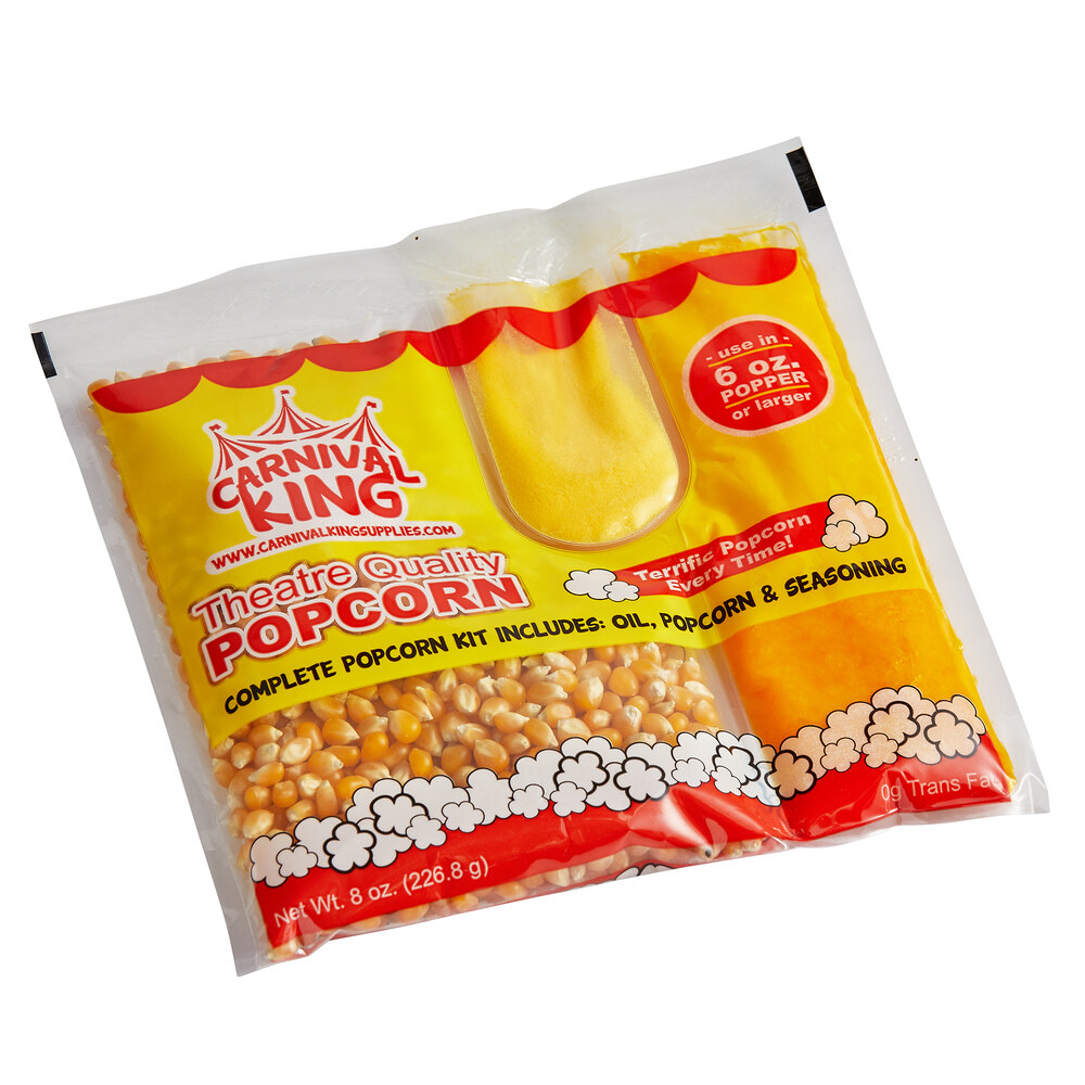 Carnival King All-In-One Popcorn Kit for 6 oz. Popper - 36/Case