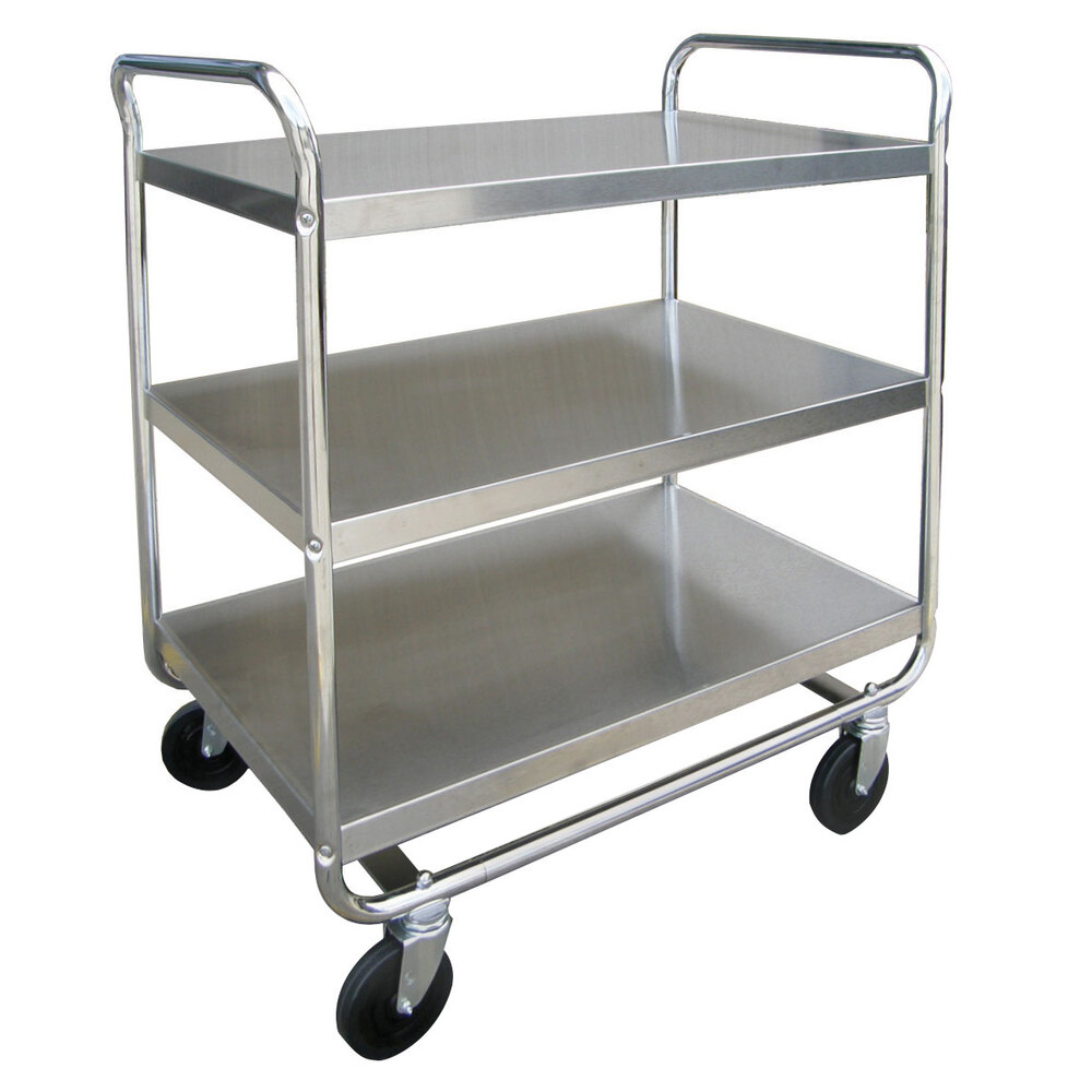 Lakeside 4944 Heavy-Duty Stainless Steel Three Shelf Handler Series ...