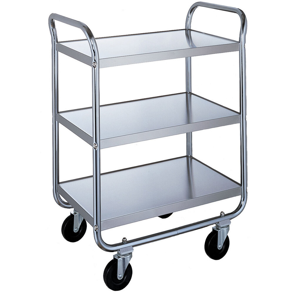 Lakeside 4939 Heavy-Duty Stainless Steel Three Shelf Handler Series ...