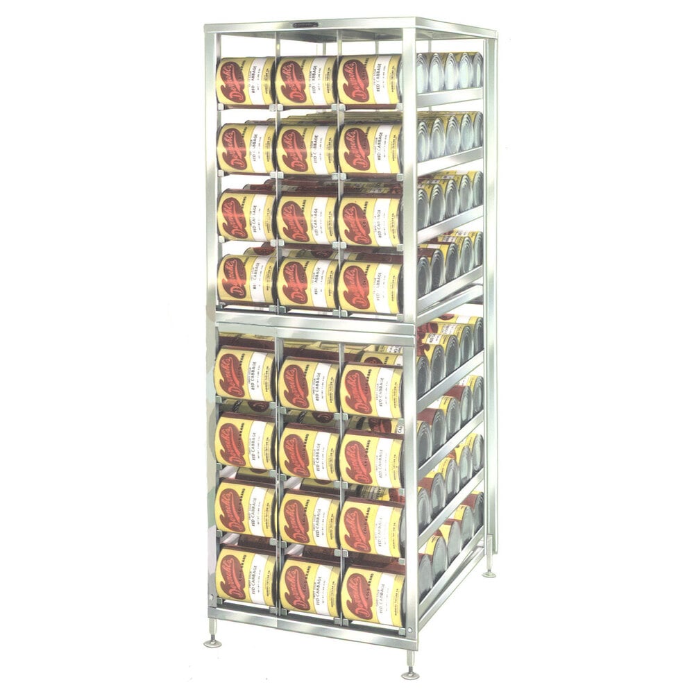 Lakeside 478 Stainless Steel Stationary #10 Can Rack - Full Size