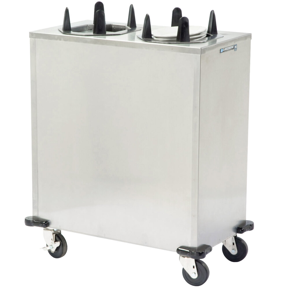 Lakeside V6213 Stainless Steel Heated Two Stack Plate Dispenser for 9 1 ...