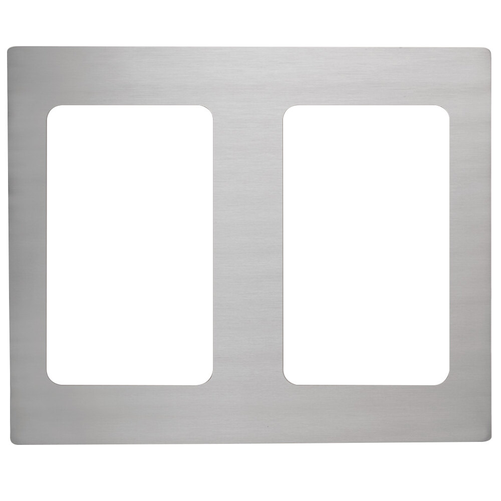 Vollrath 8250214 Miramar® Stainless Steel Double Well Adapter Plate for ...