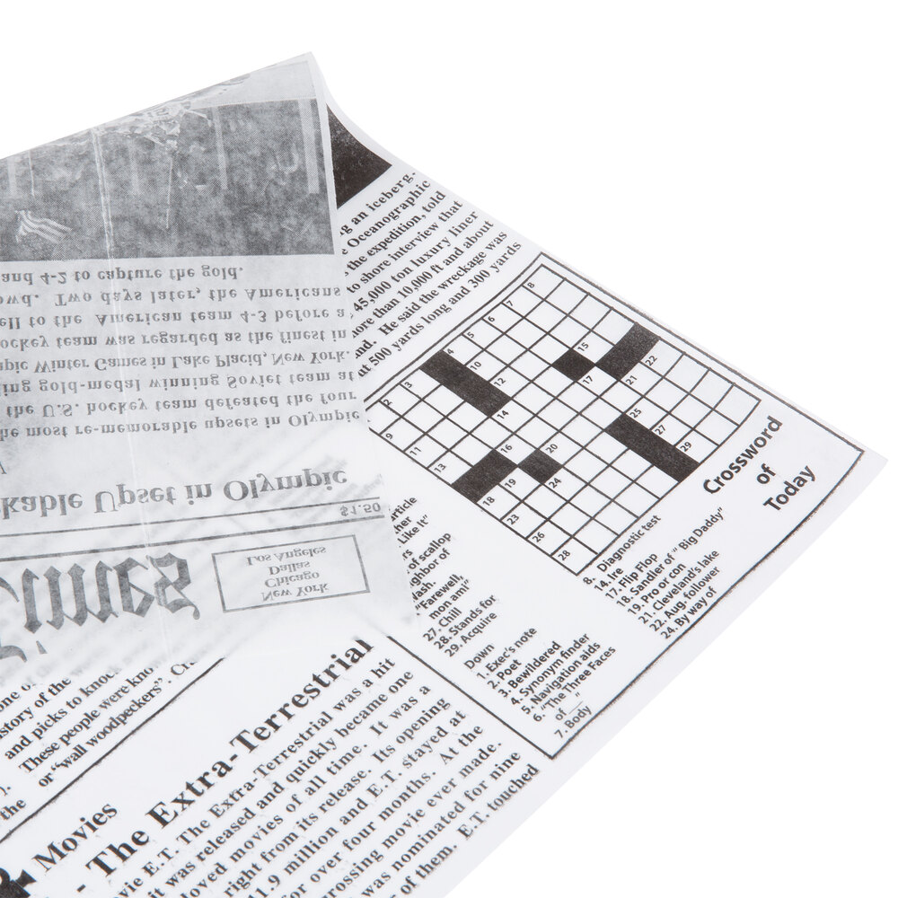 Choice 16" x 12" Newspaper Print Deli Sandwich Wrap Paper - 500/Pack
