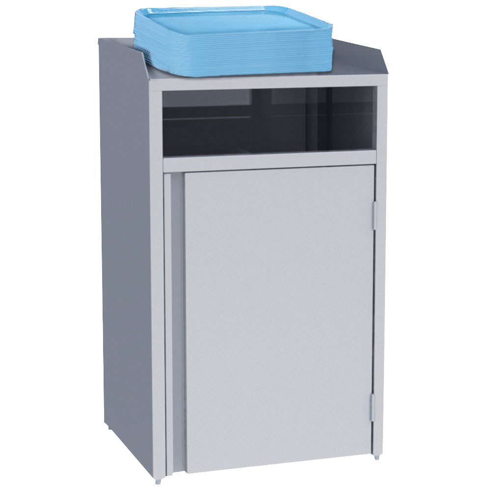 Lakeside 4310 Rectangular Stainless Steel Refuse Station with Front ...