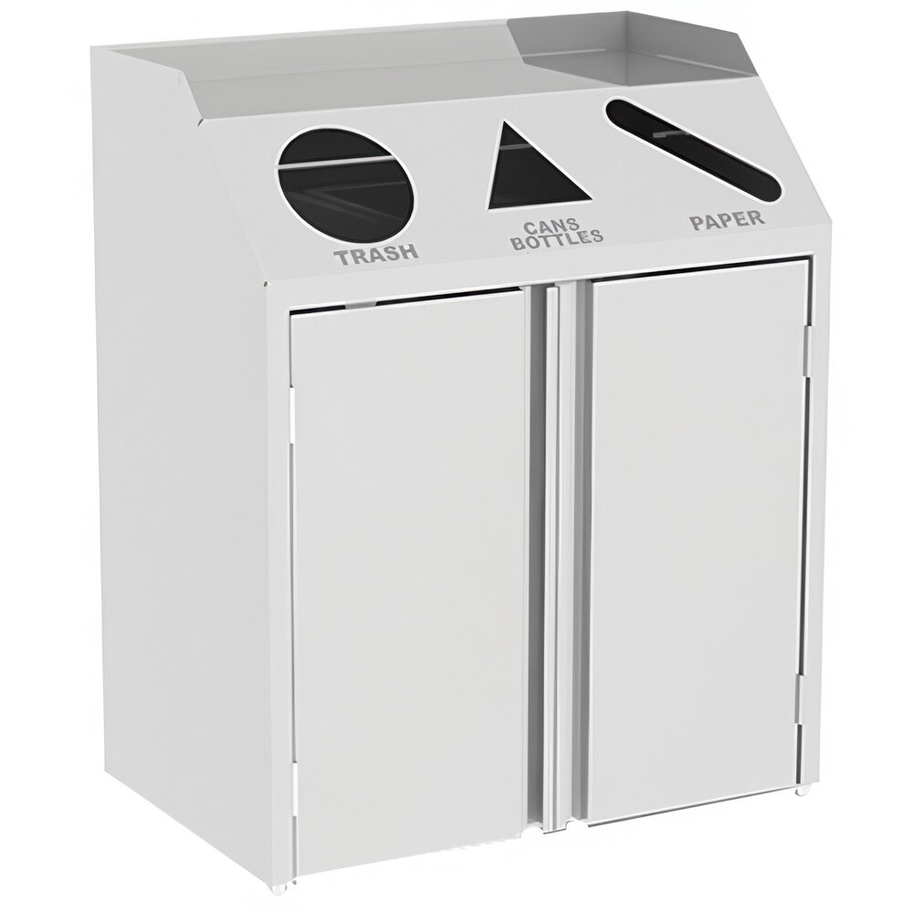 Lakeside 4315 Stainless Steel Rectangular Refuse / Recycle / Paper ...