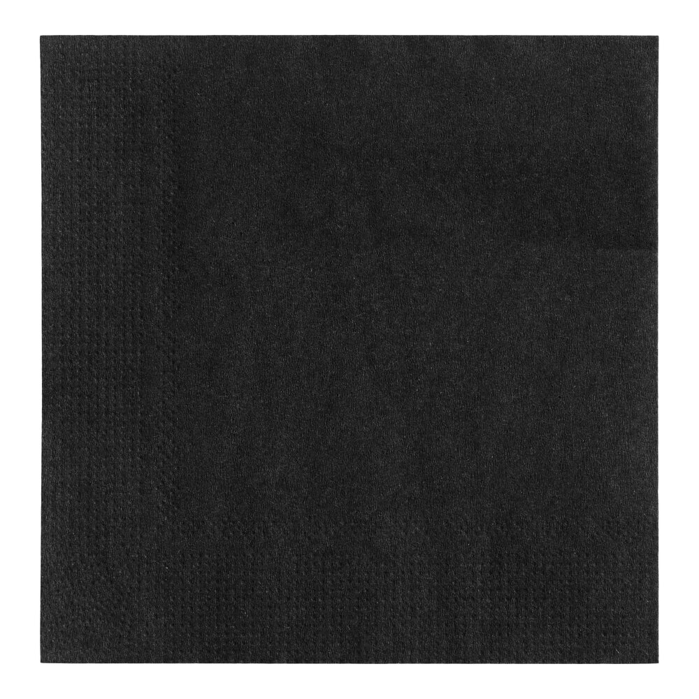 Black Cocktail Napkins (Customizable, 10") - 1000/Case
