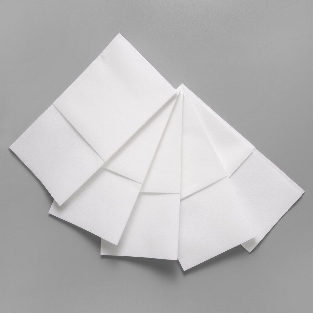 Touchstone by Choice White Linen-Feel Pocket Fold Dinner Napkin - 50/Pack