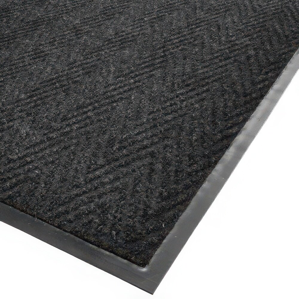 Cactus Mat 1487M-L46 Chevron Rib Herringbone 4' x 6' Charcoal Scraper ...