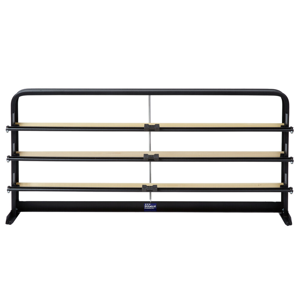 Bulman T324-30 30" Horizontal Black Countertop 3 Roll Paper Cutter Rack