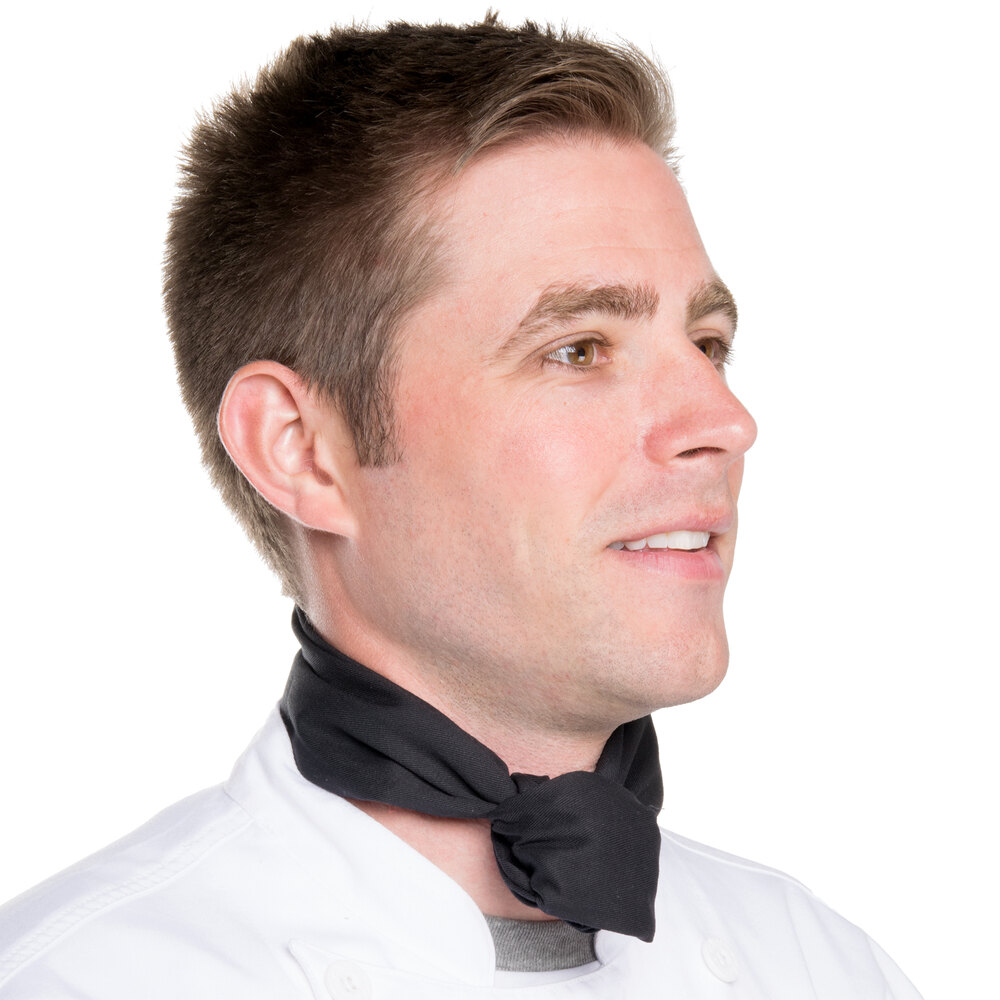 37" x 14" Black Chef Neckerchief / Bandana