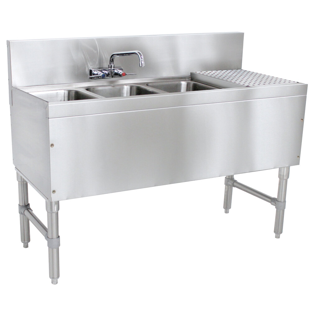 Advance Tabco PRB-19-53L 3 Compartment Prestige Series Underbar Sink ...