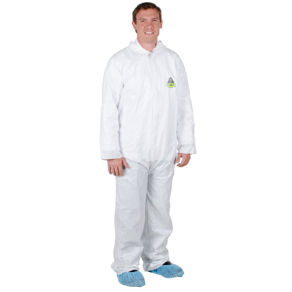 Cordova White Defender II Microporous Heavy Weight Coveralls with Open ...