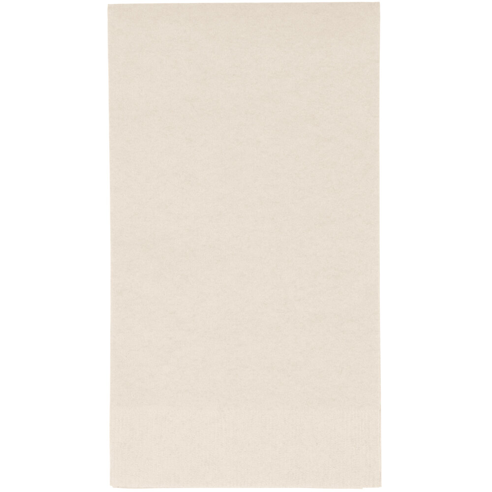 Creative Converting 95161 Ivory 3-Ply Guest Towel / Buffet Napkin - 192 ...