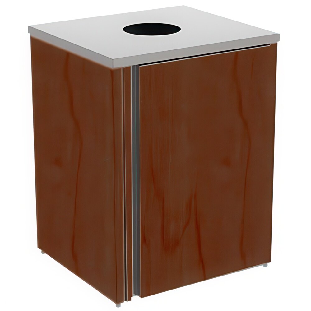 Lakeside 3410RM Rectangular Stainless Steel Waste Station with Top ...