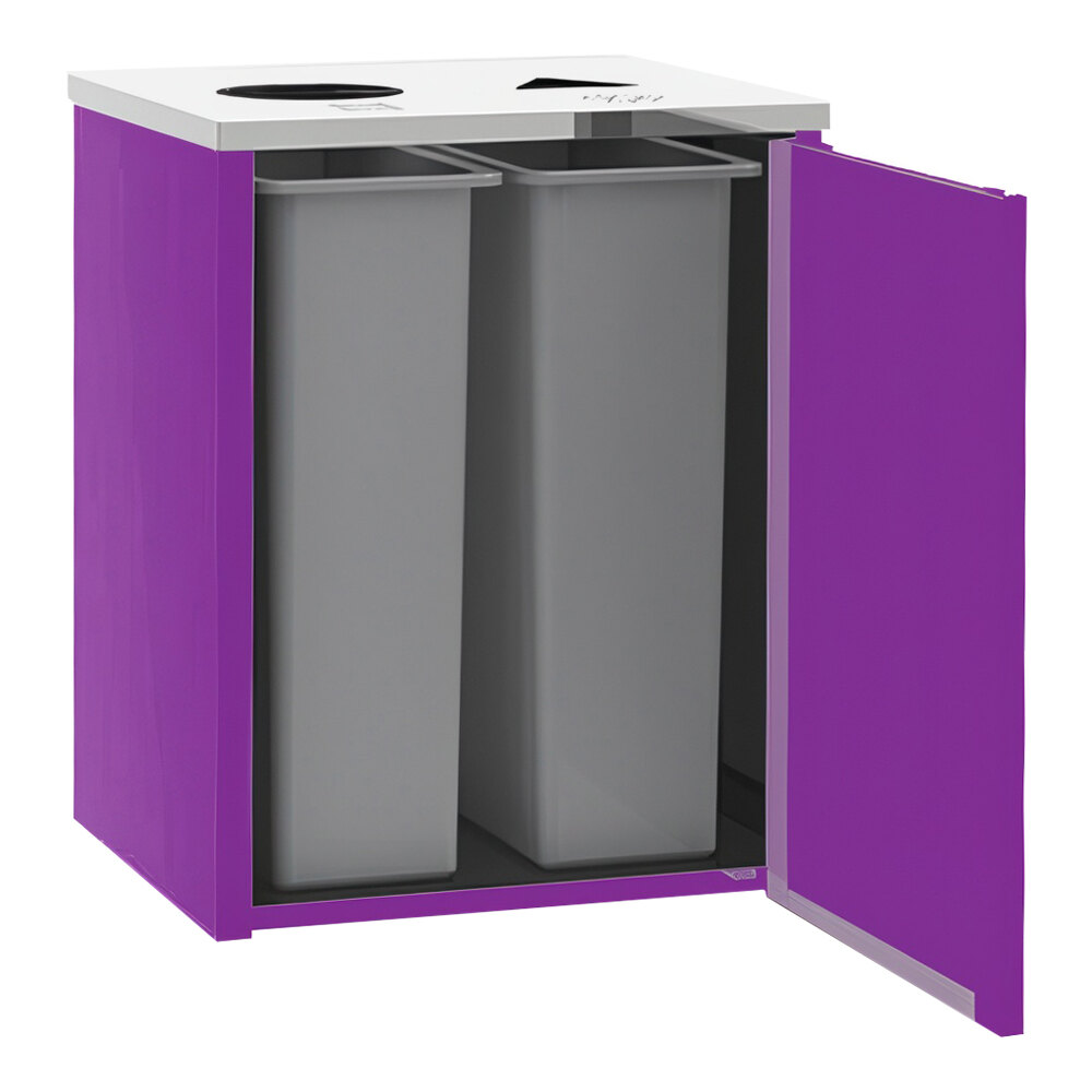 Lakeside 3412P Stainless Steel Rectangular Refuse / Recycling Station ...