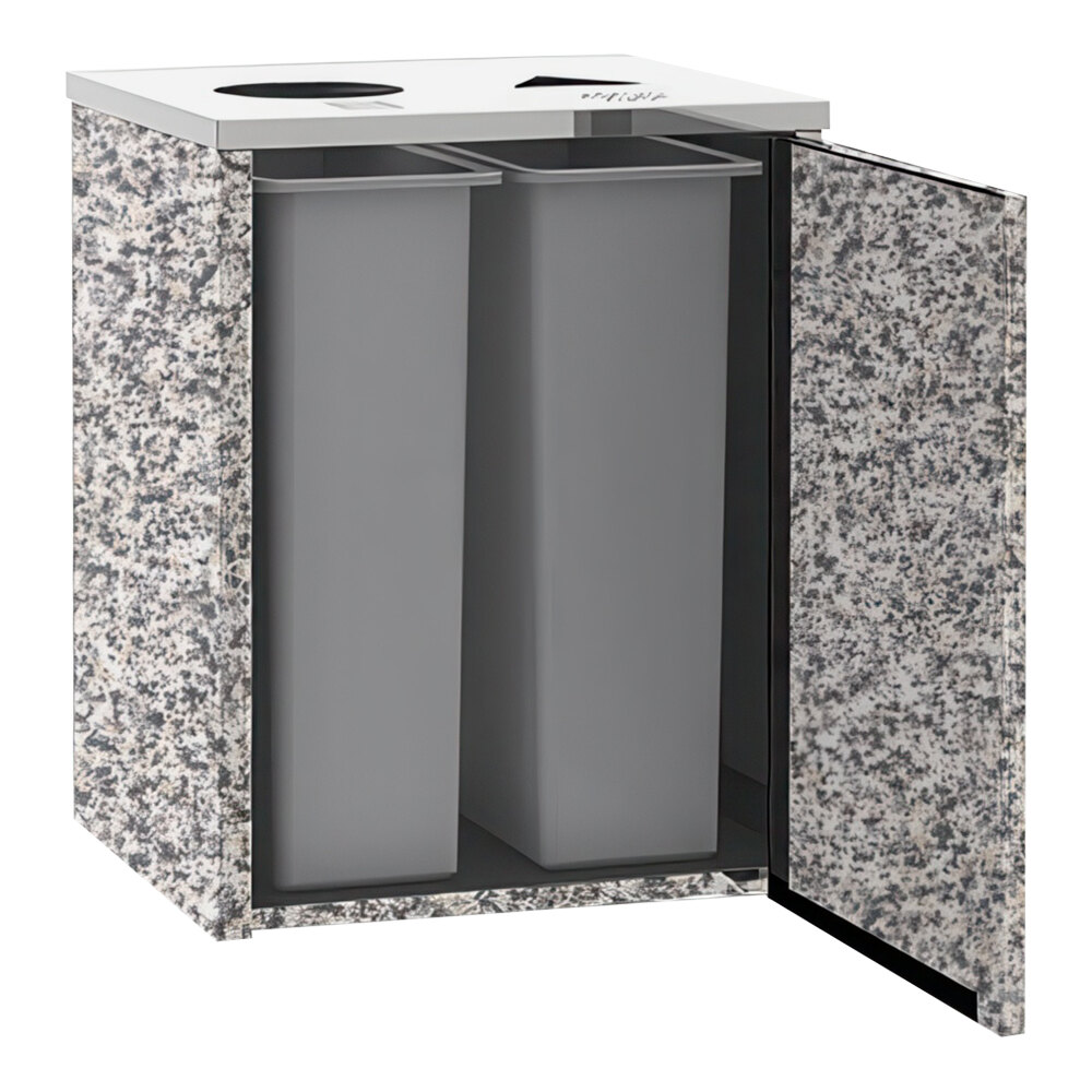 Lakeside 3412GS Stainless Steel Rectangular Refuse / Recycling Station ...