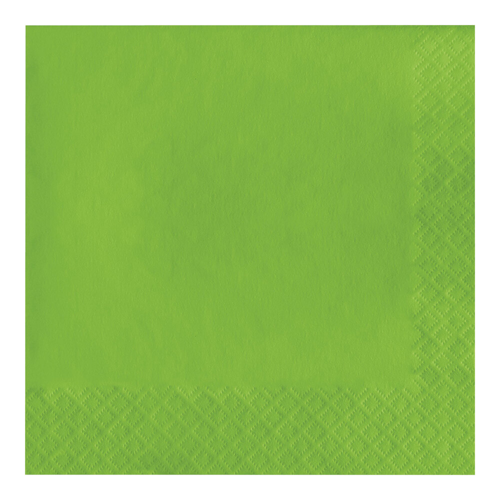 Creative Converting 663123B Fresh Lime Green 2-Ply 1/4 Fold Luncheon ...