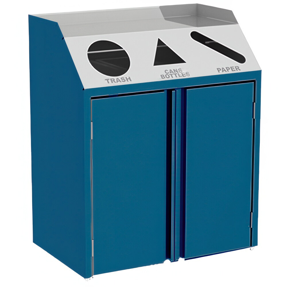 Lakeside 4415BL Stainless Steel Rectangular Refuse / Recycle / Paper ...