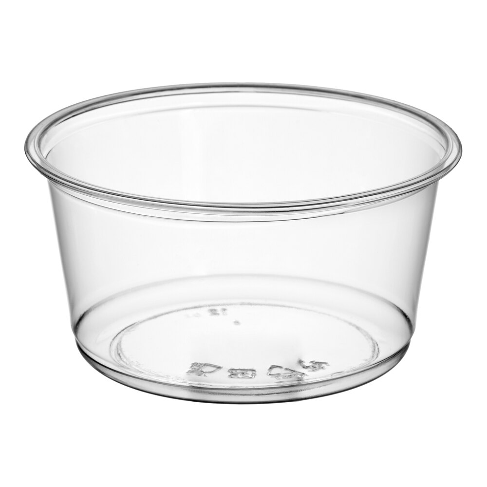 Choice 12 oz. Ultra-Clear Recycled PET Plastic Round Deli Container ...