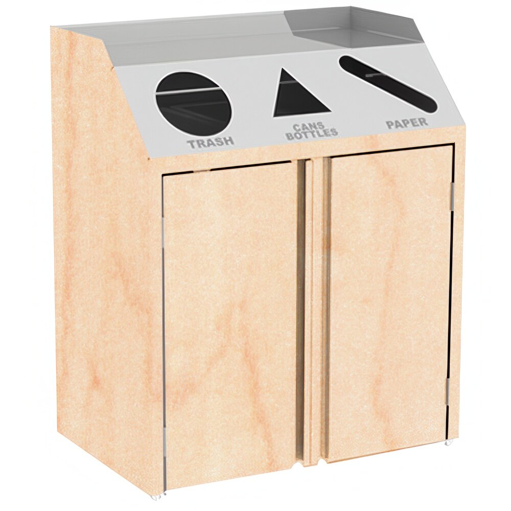 Lakeside 4415HRM Stainless Steel Rectangular Refuse / Recycle / Paper ...