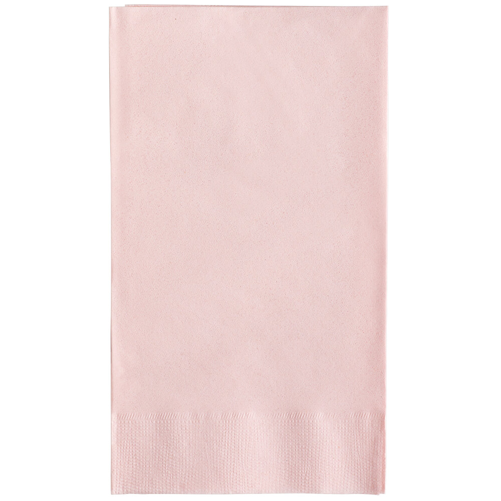 Pink Paper Dinner Napkin, Choice 2-Ply, 15" x 17" - 125/Pack