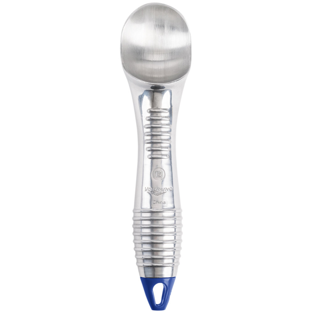 Vollrath 47275 #12 Aluminum Blue Ice Cream Scoop / Dipper - 3 oz.