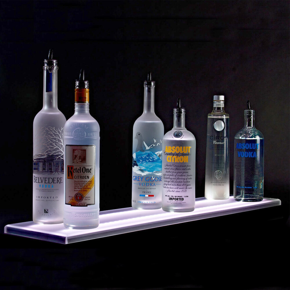 Beverage-Air LS4-48L-DW 48" Liquor Shelf with Built-In LED Lighting - 9 ...