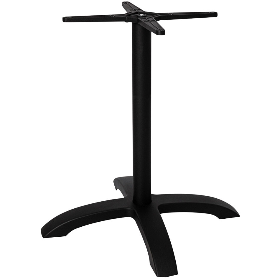 BFM Seating Bali Outdoor / Indoor Black Standard Height 4-Leg Table Base
