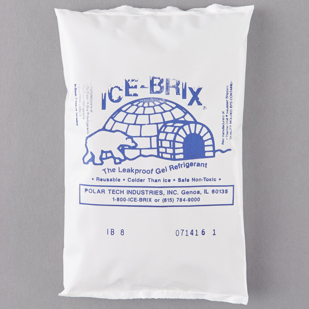 Polar Tech 8 oz. Ice Brix Leakproof Cold Pack - 36/Case