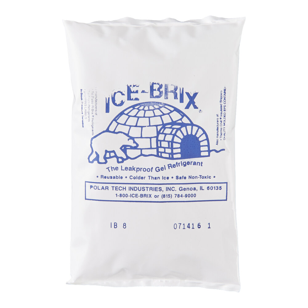 Polar Tech 8 oz. Ice Brix Leakproof Cold Pack - 36/Case