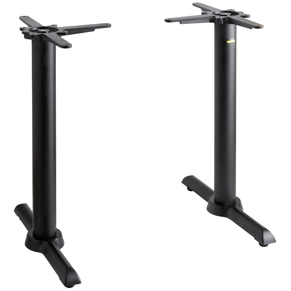 FLAT Tech KT22 22" Self-Stabilizing Black End Table Base Set - 2/Set